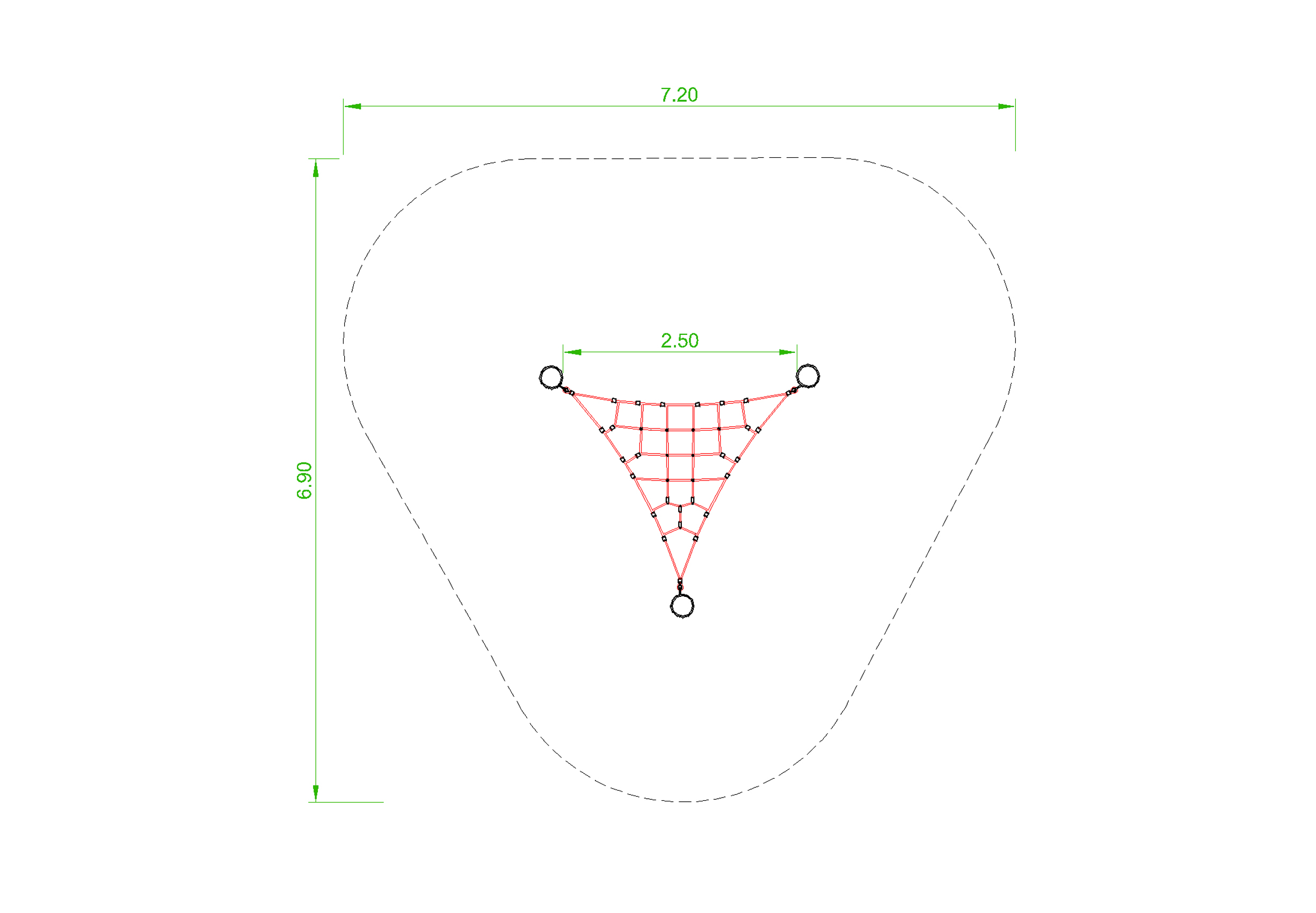 Triangular Net-Unit - 2.050 | The Children's Playground Company