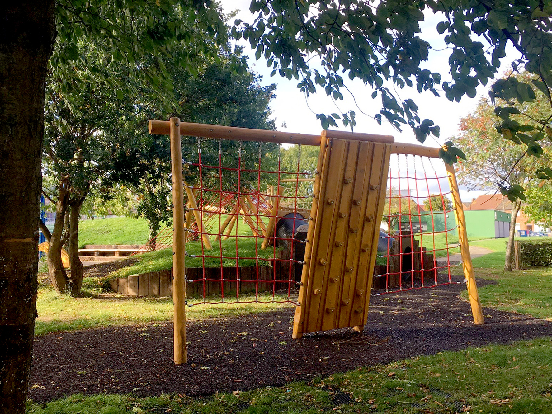 Traverse Unit with Climbing Wall | The Children's Playground Company